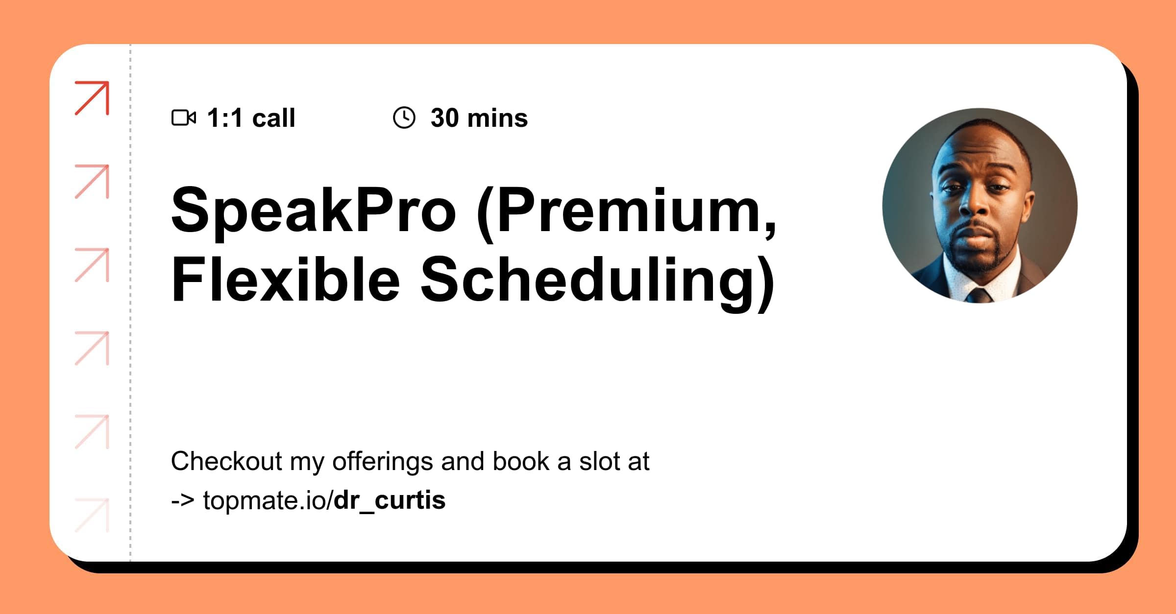 SpeakPro (Premium, Flexible Scheduling) with Dr. Blake Curtis